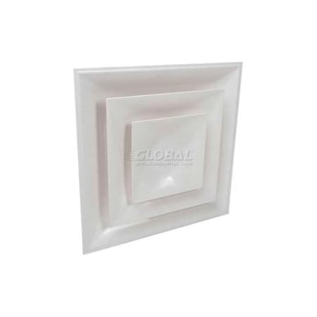 American Louver/Plasticade American Louver Stratus Cone Diffuser With 6" Neck, White, STR-C-6W ...